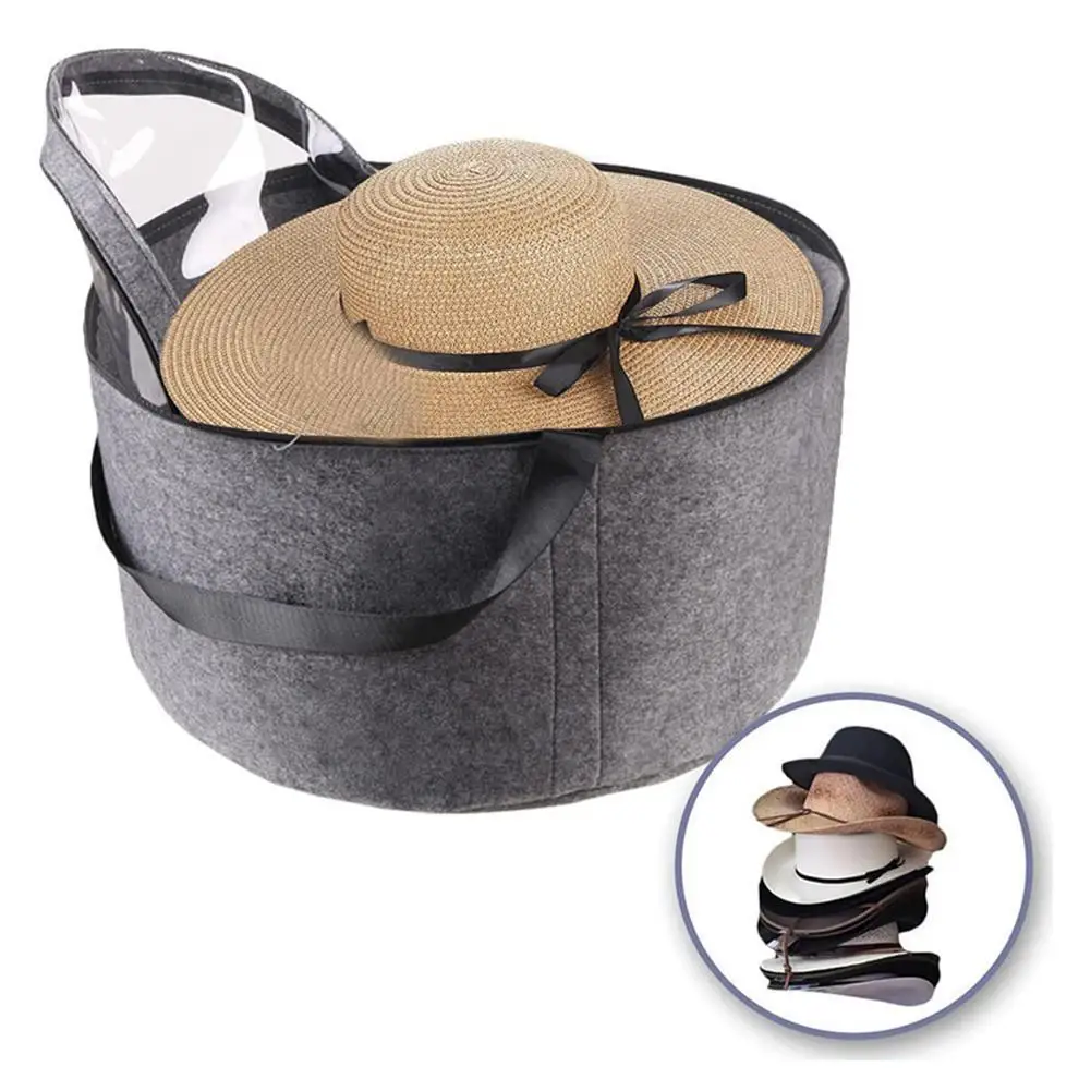 Hat-Box-Large-Capacity-Foldable-Dust-Proof-Hat-Storage-Bag-with-Visible ...