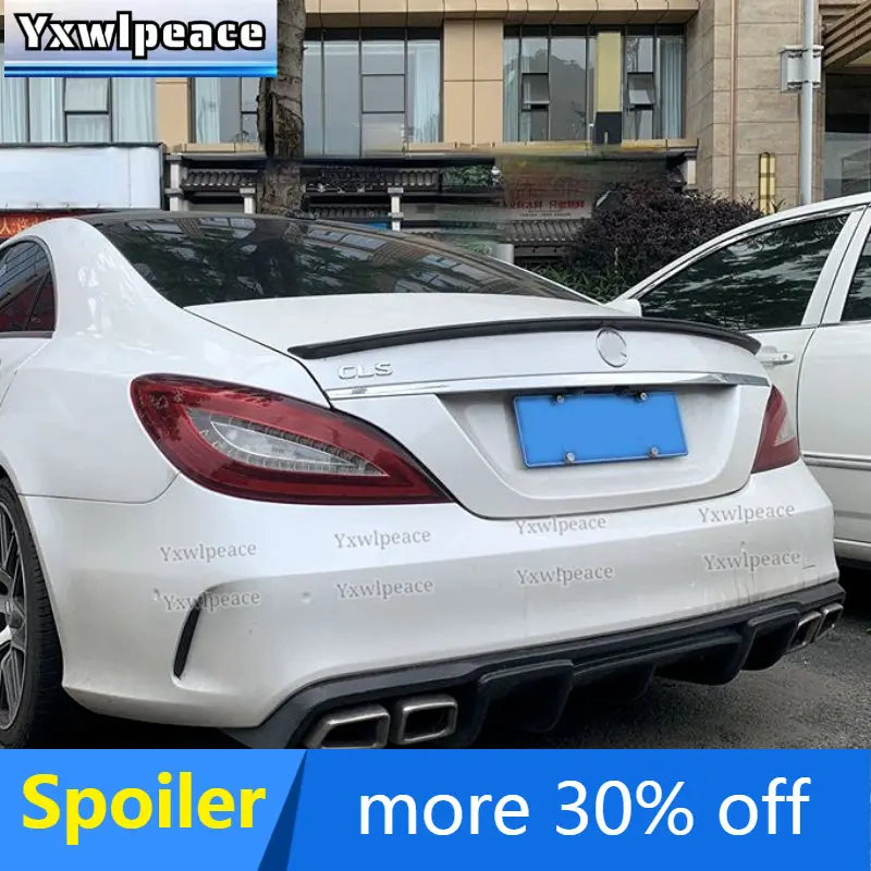 For-Mercedes-CLS-Class-W218-Spoiler-ABS-Glossy-Black-Rear-Trunk-Lip ...