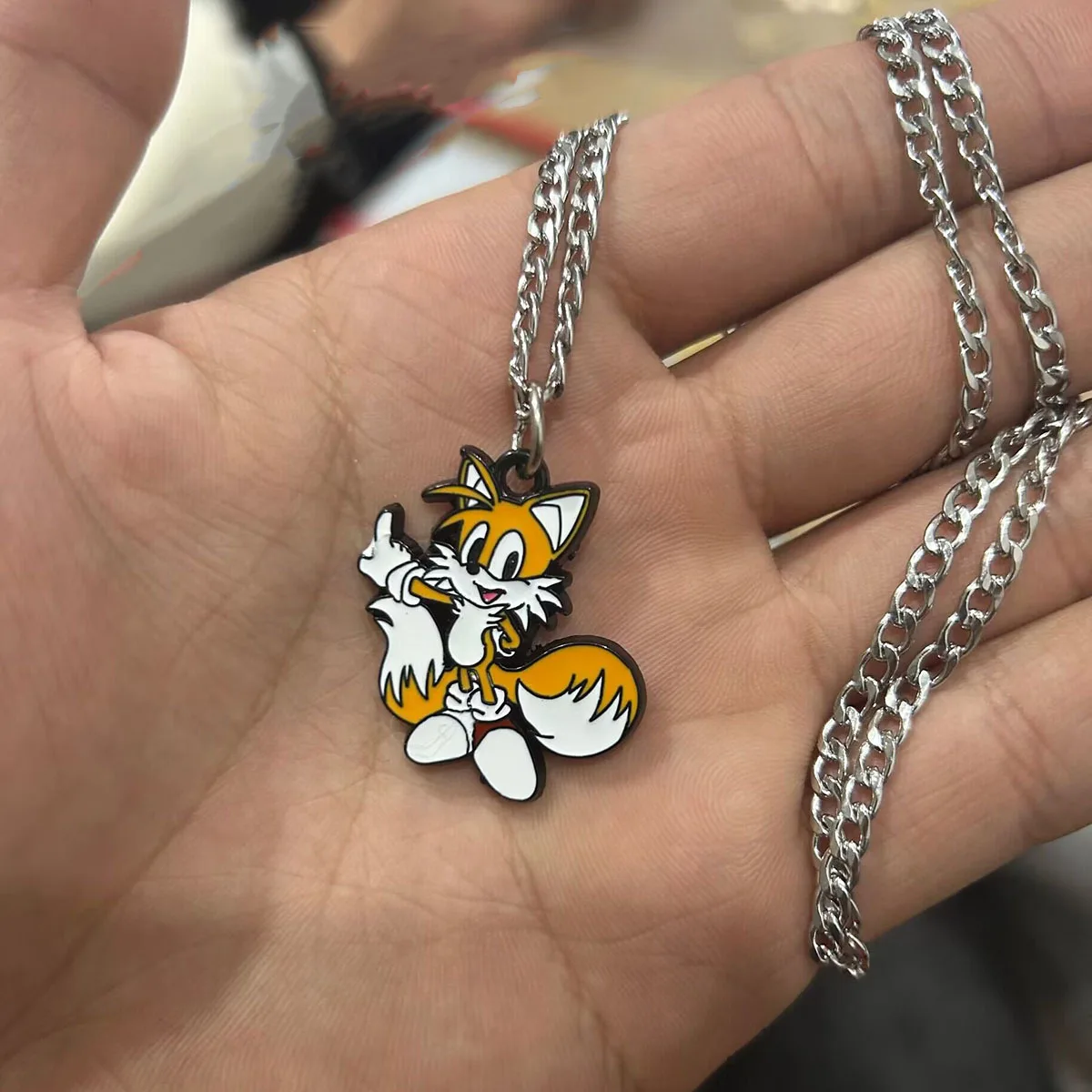 Collar de cadena larga Sonic The Hedgehog para hombres y mujeres ...