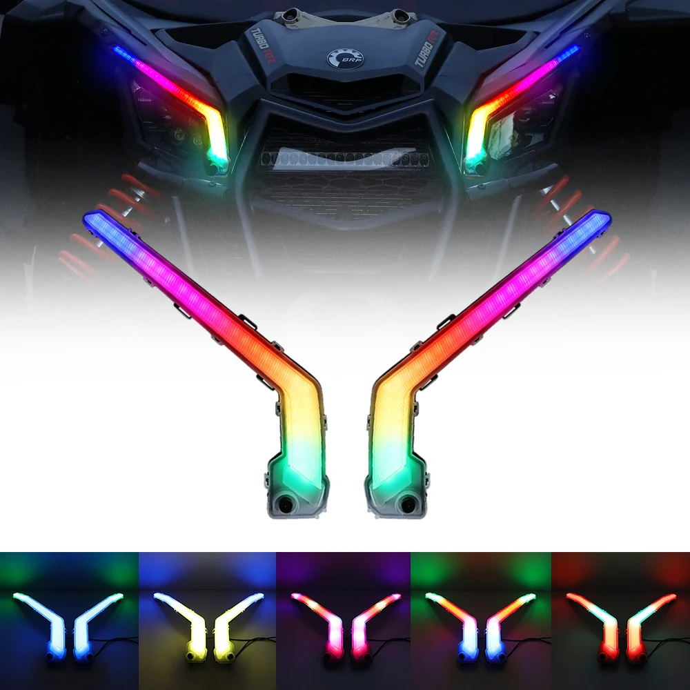 Front-LED-Signature-Lights-RGB-Turn-Signal-Light-Accessories-for-Can-Am ...