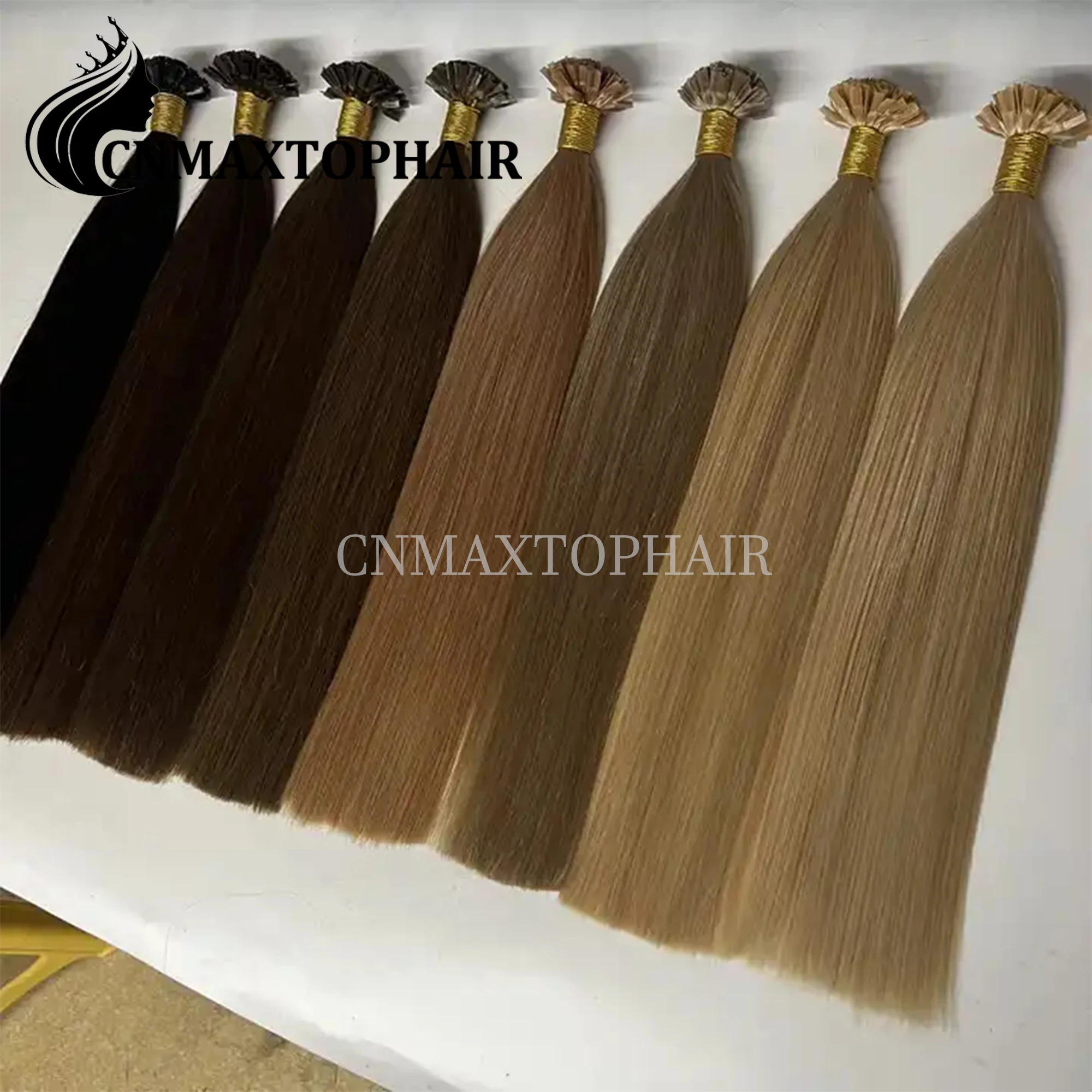 100-Remy-Human-Hair-Extensions-Keratin-V-Y-K-Tip-Hair-Italian-Glue-Pre ...