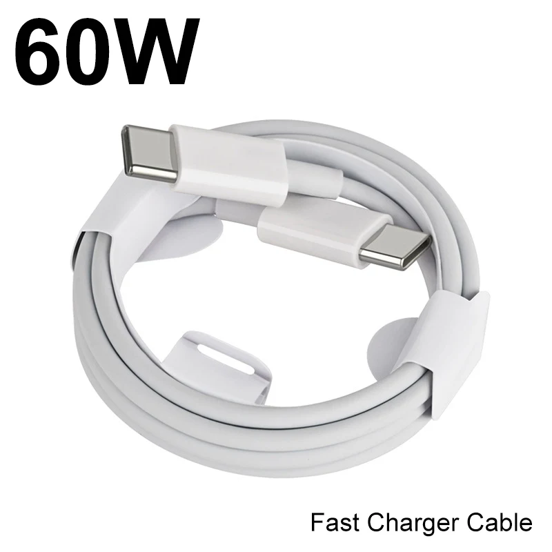 Cable cargador rápido original PD 60W tipo C a tipo C para Huawei P30 Samsung Xiaomi Redmi USB C ...