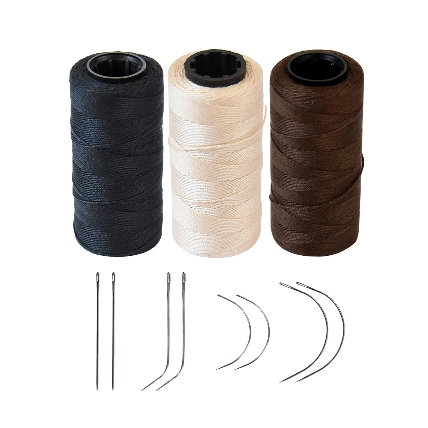 3-Rolls-Sewing-Thread-para-fazer-perucas-Hair-Weaving-Thread-Extens-es ...