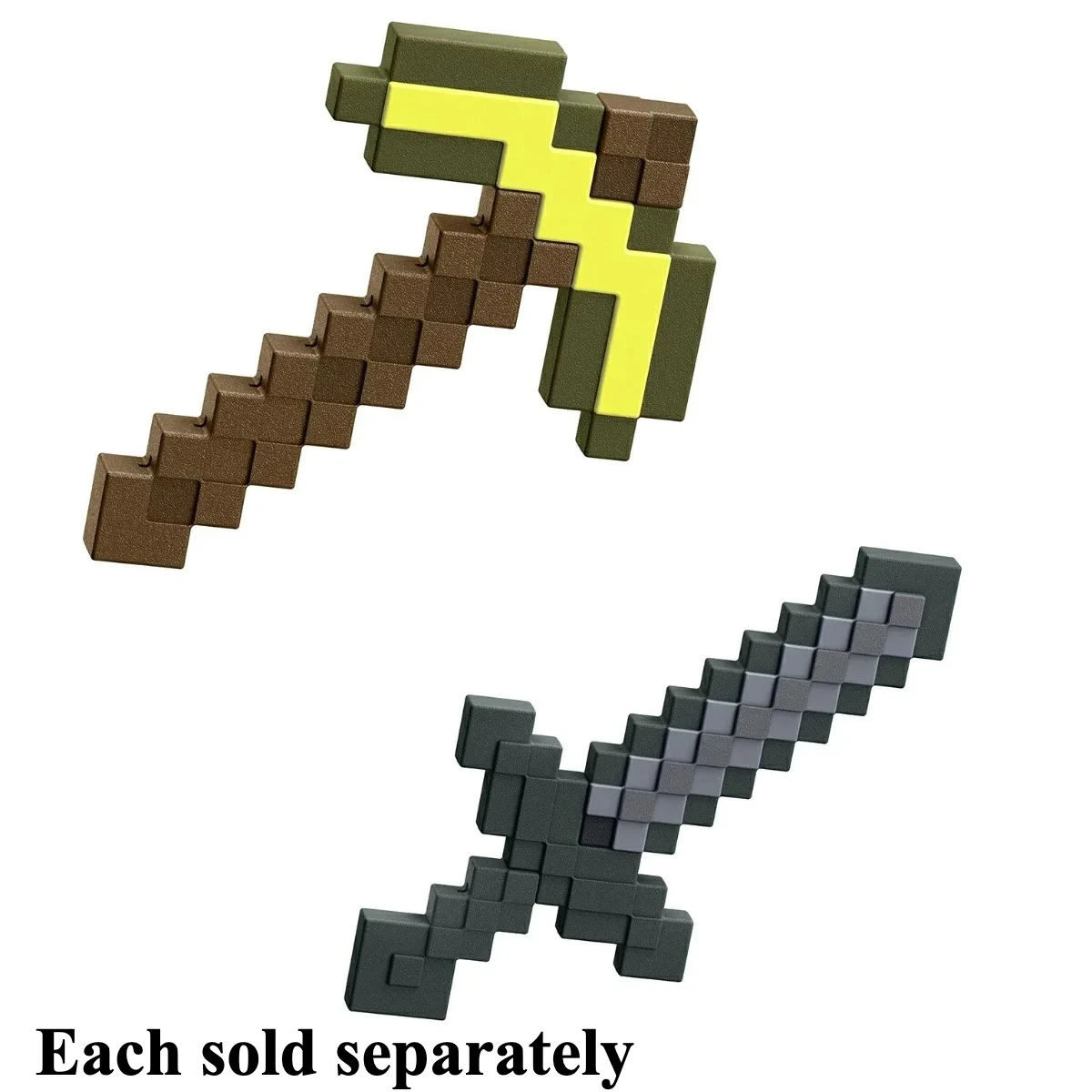 Original mattel minecraft ouro picareta espada de ferro role-play ...