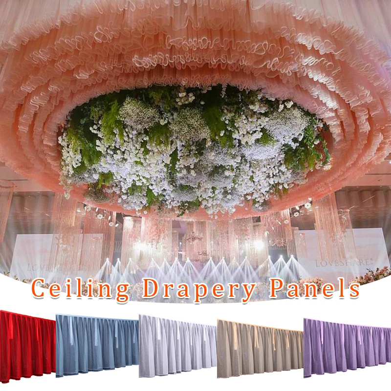 3-5-10M-Tutu-Ceiling-Drapery-Panels-Wedding-Decor-Mariage-Long-Sheer ...