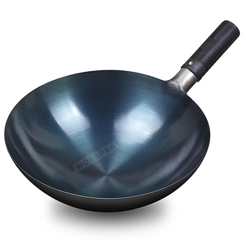 32/34cm Seasoning Blue Iron Wok Uncoated Nonstick Pot Lightweight ...