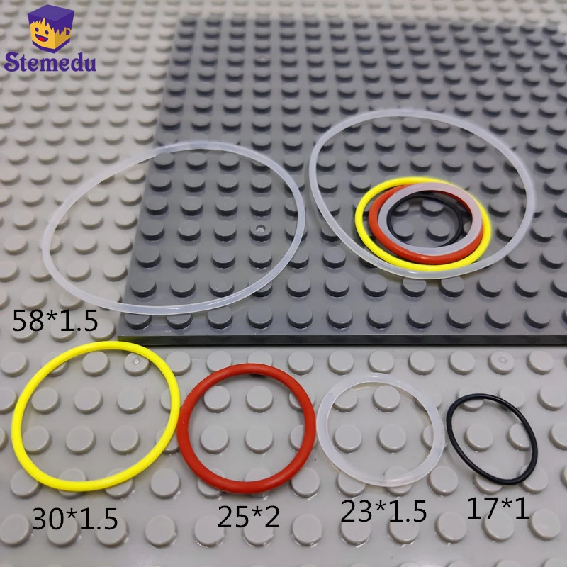10pcs-Rubber-Band-58-1-5mm-Transparent-MOC-Technical-Blocks-Bricks ...