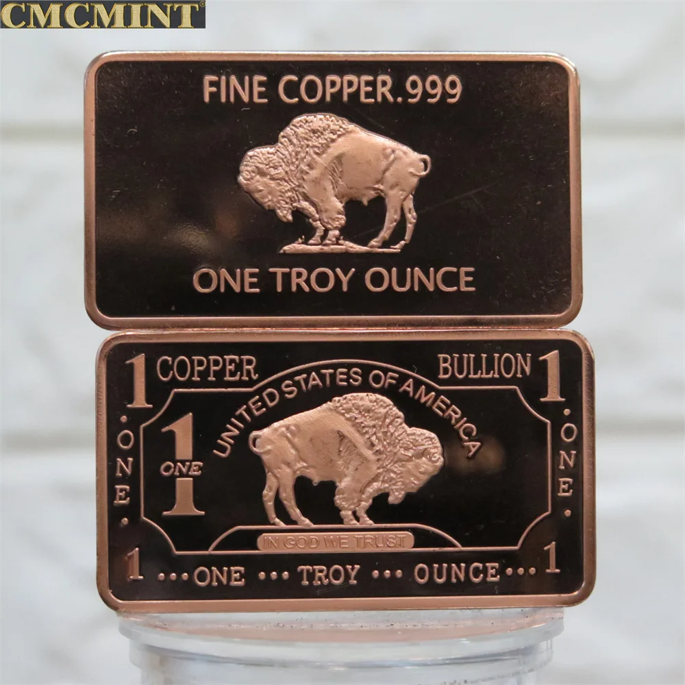 United-States-Copper-Coins-1-Oz-999-Fine-Copper-Buffalo-Bar-With ...