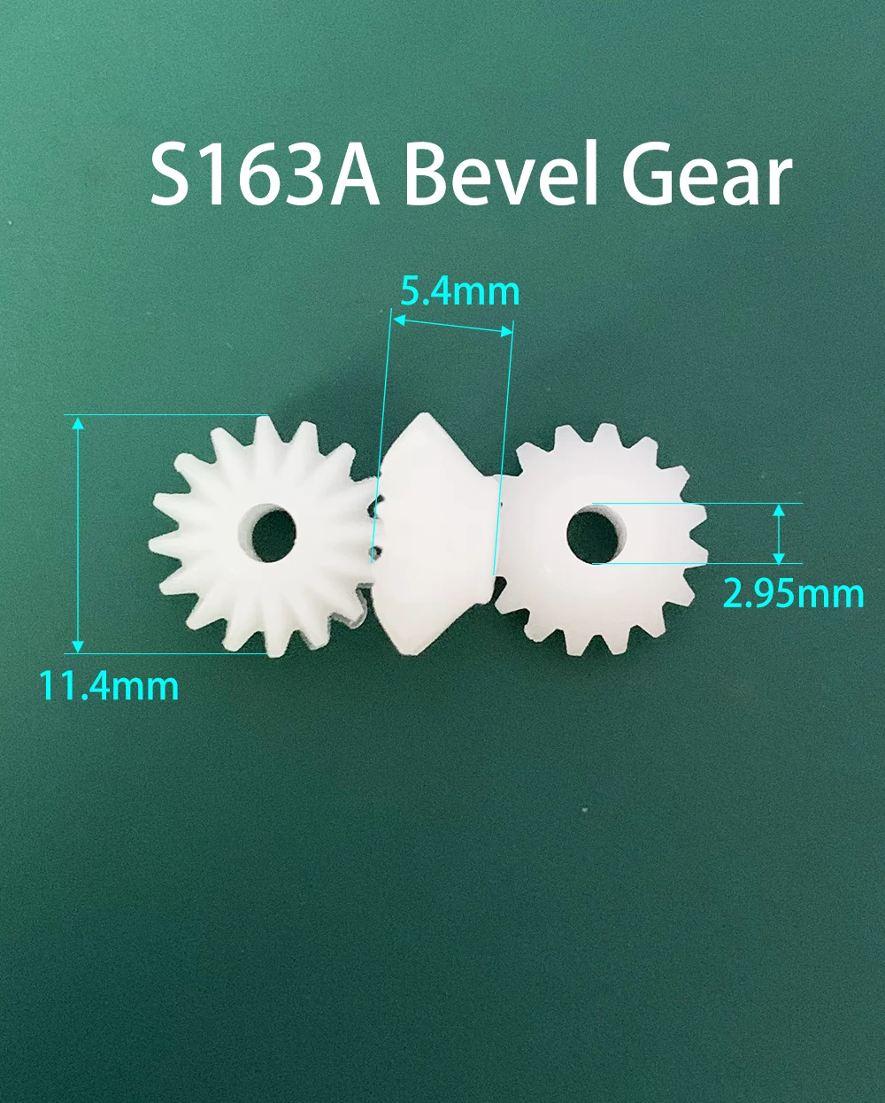 S163A 0.5M Bevel Pinions 16 Teeth 3mm Shaft Hole Plastic Bevel Gear Toy ...