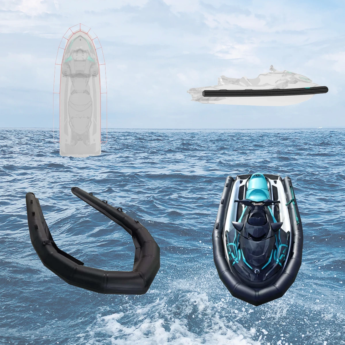 Inflatable-PVC-Jet-Ski-Collar-Safety-Water-Pontoon-Jet-Ski-Inflatable ...