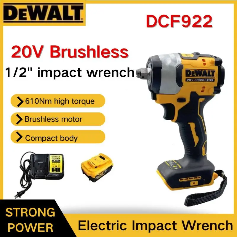 Dewalt-Impact-Wrench-DCF922-Electric-Tool-Cordless-Brushless-20V-Key ...
