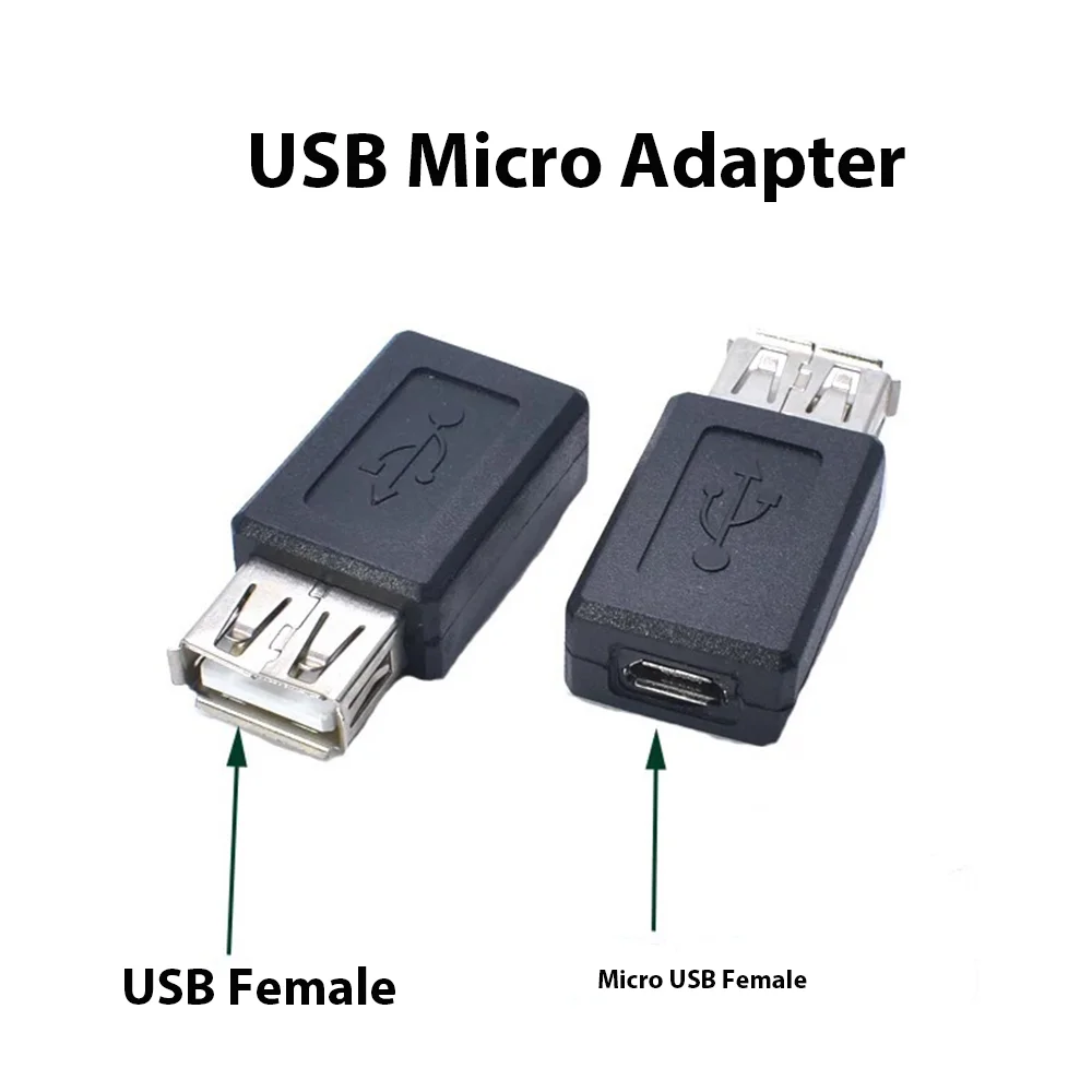 USB-2-0-Type-A-Female-to-Micro-USB-B-Female-Adapter-Plug-Converter-USB ...