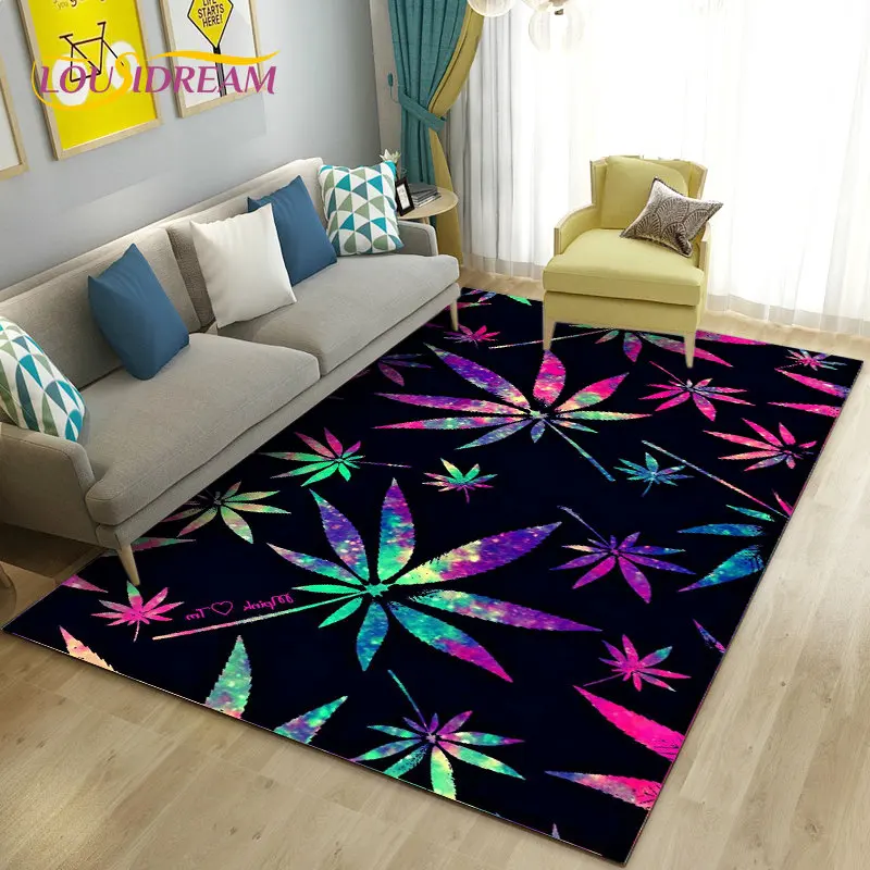 Reggae-Music-Jamaican-Maple-Leaf-Area-Rug-Carpet-Rug-for-Living-Room ...