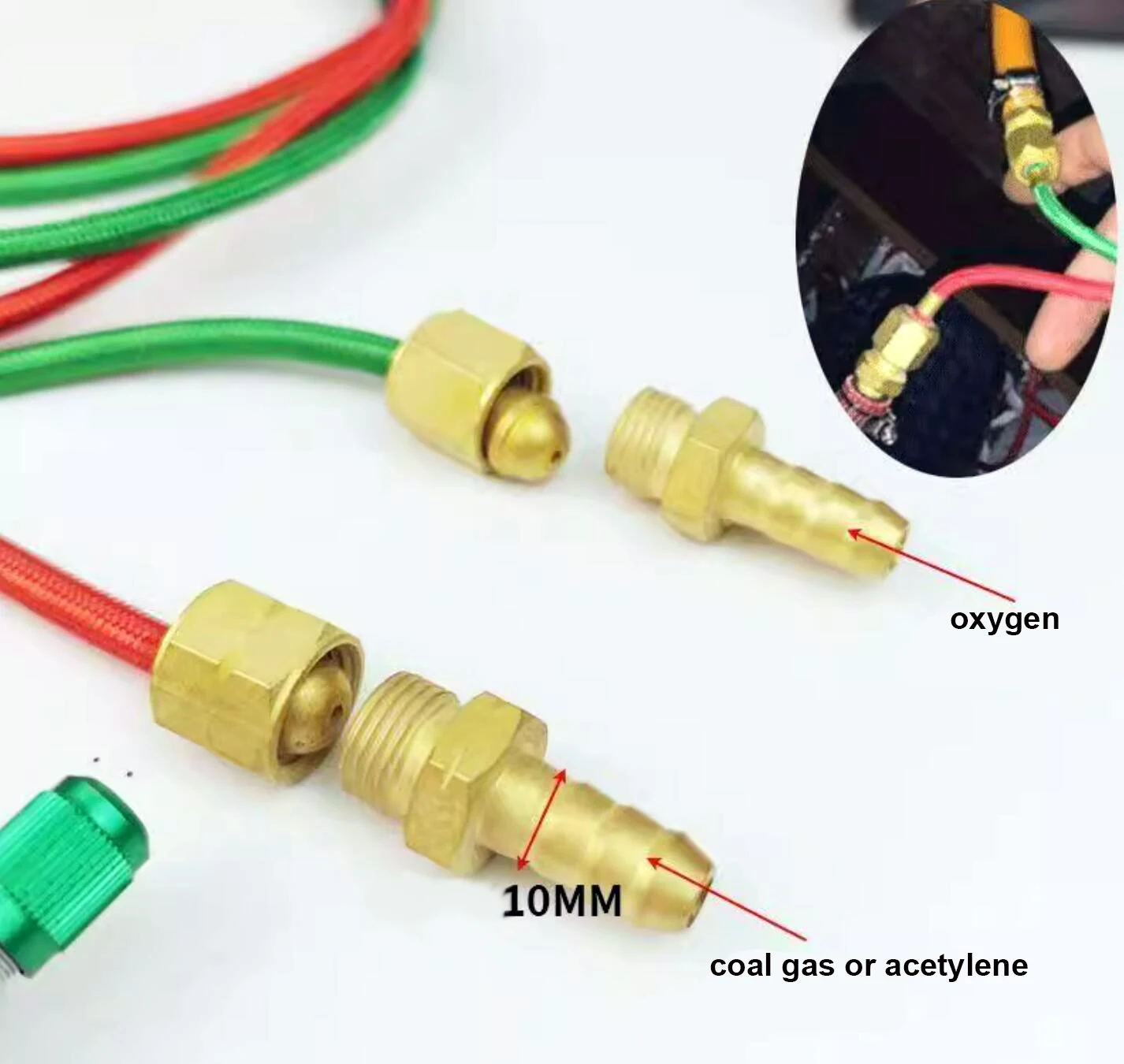 Little Torch Connector with Oxygen Gas Connector for Smith Little Torch ...