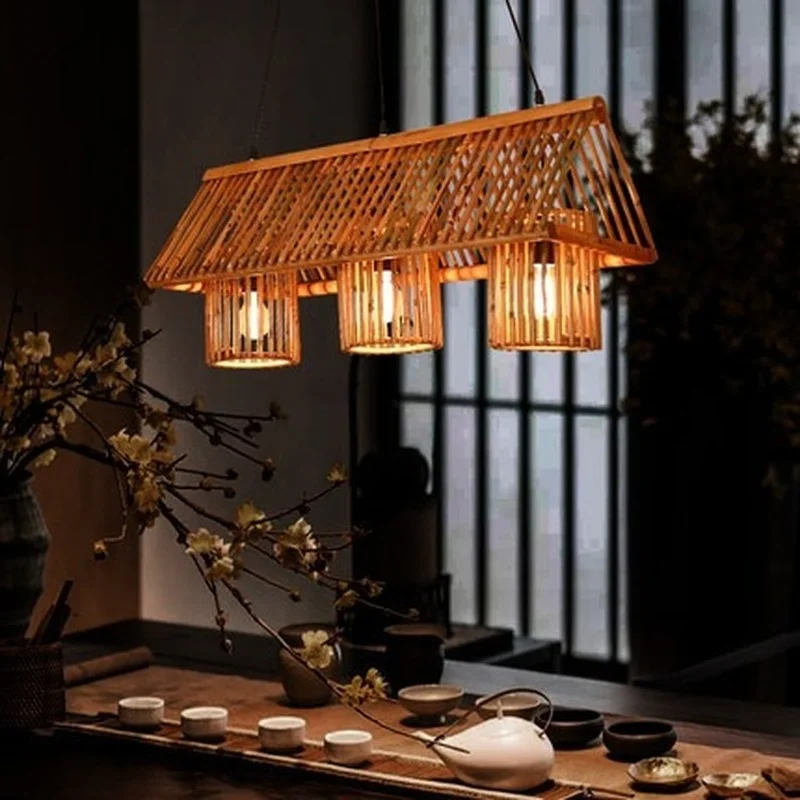 Modern-handmade-Chinese-chandeliers-bamboo-ceilings-corridors-cafes ...
