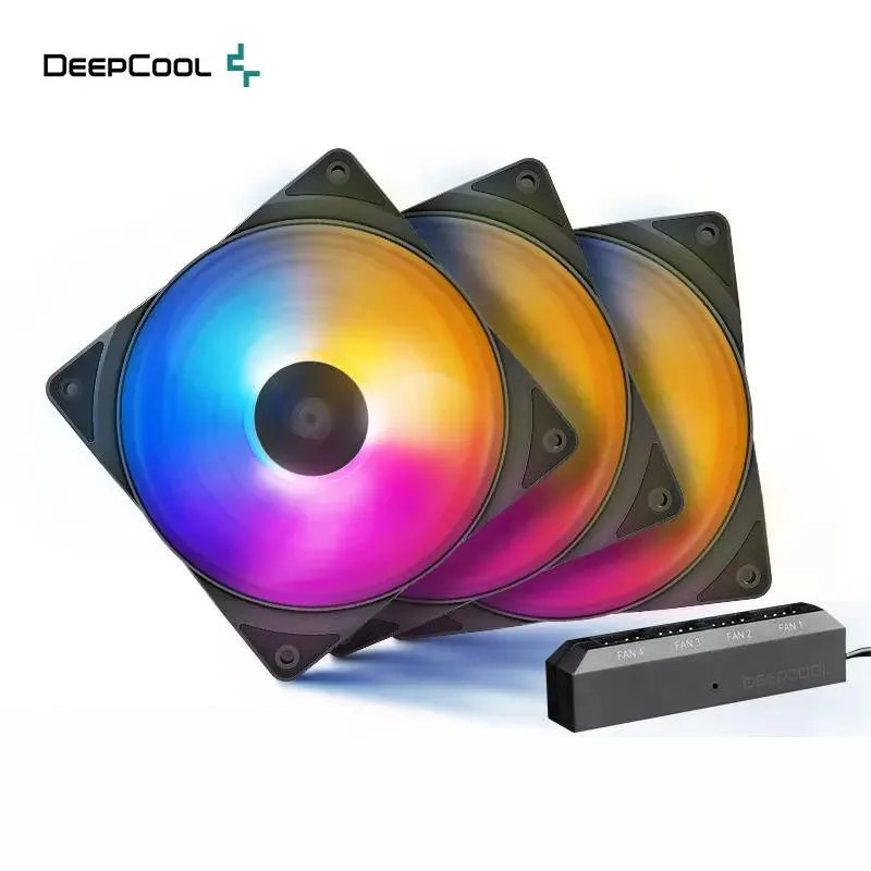 DeepCool-RF120-RGB-Light-Customized-Case-Fan-PWM-Control-Chassis-12cm ...