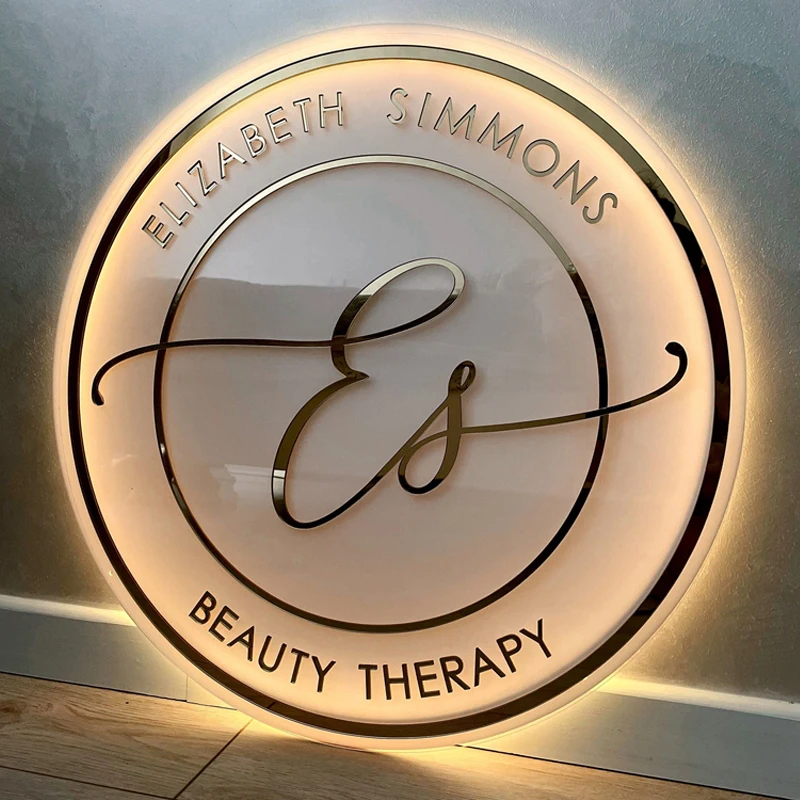 Custom Acrylic Business Logo Neon Lights Wall Personalised Sign ...