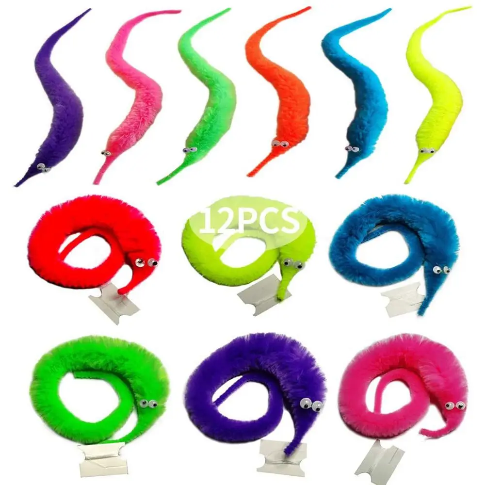 12-Pieces-Twisty-Worm-Magic-Toys-Party-Favors-Fuzzy-Worm-On-A-String ...