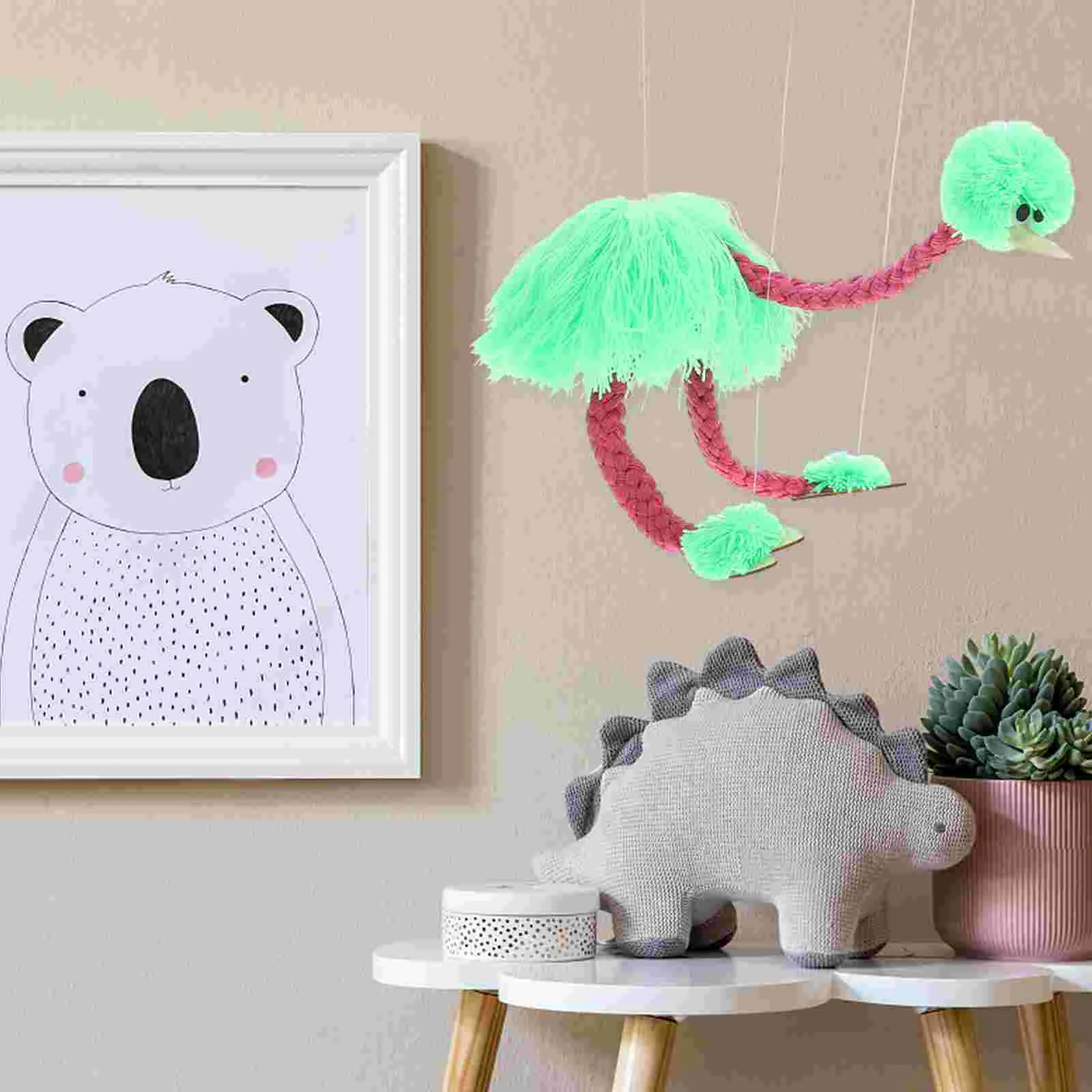 Flamingo Marionette Yarn Puppet Ostrich Marionettes String Puppets Bird ...