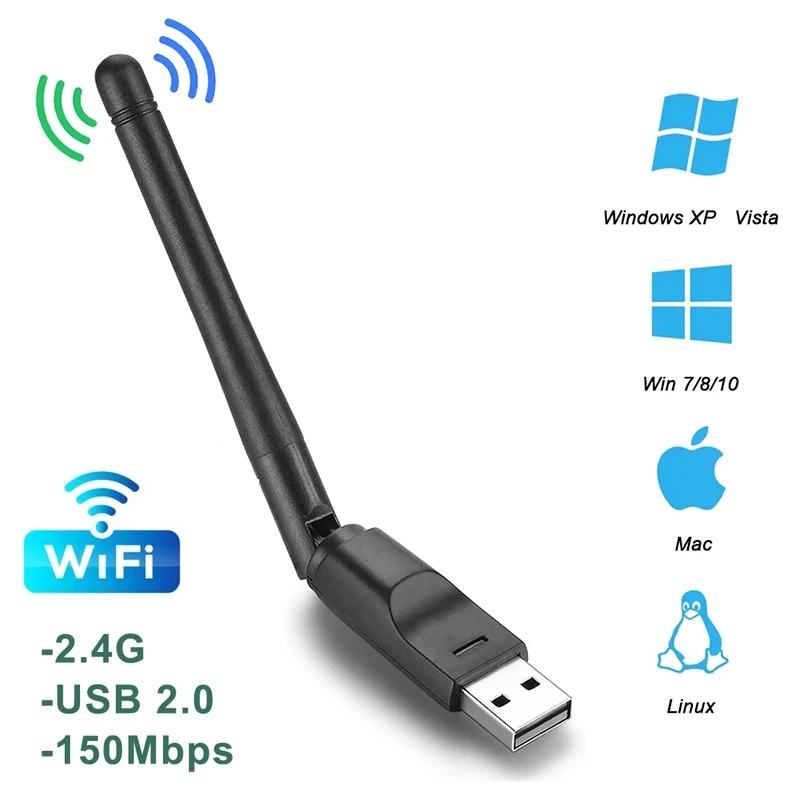 Mini-adaptador-WiFi-USB-de-150Mbps-tarjeta-de-red-inal-mbrica-LAN ...