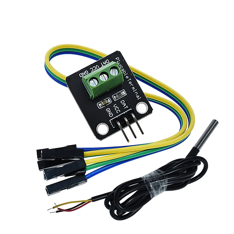 Kit-de-m-dulo-de-Sensor-de-temperatura-DS18B20-impermeable-100CM-Cable ...