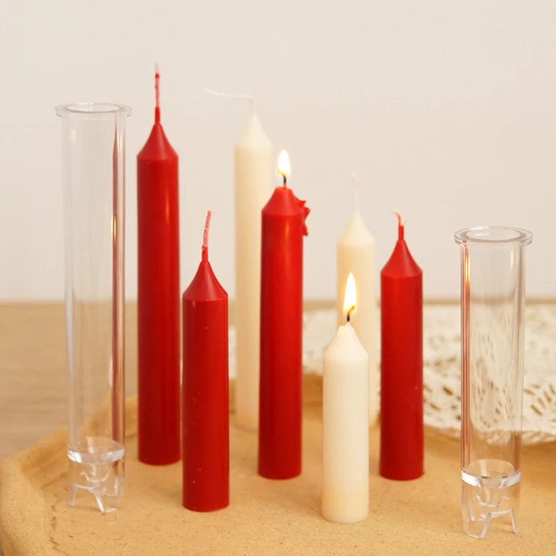 2.2cm Diameter Pointed Cylindrical Long Rod Candle Plastic Mold ...