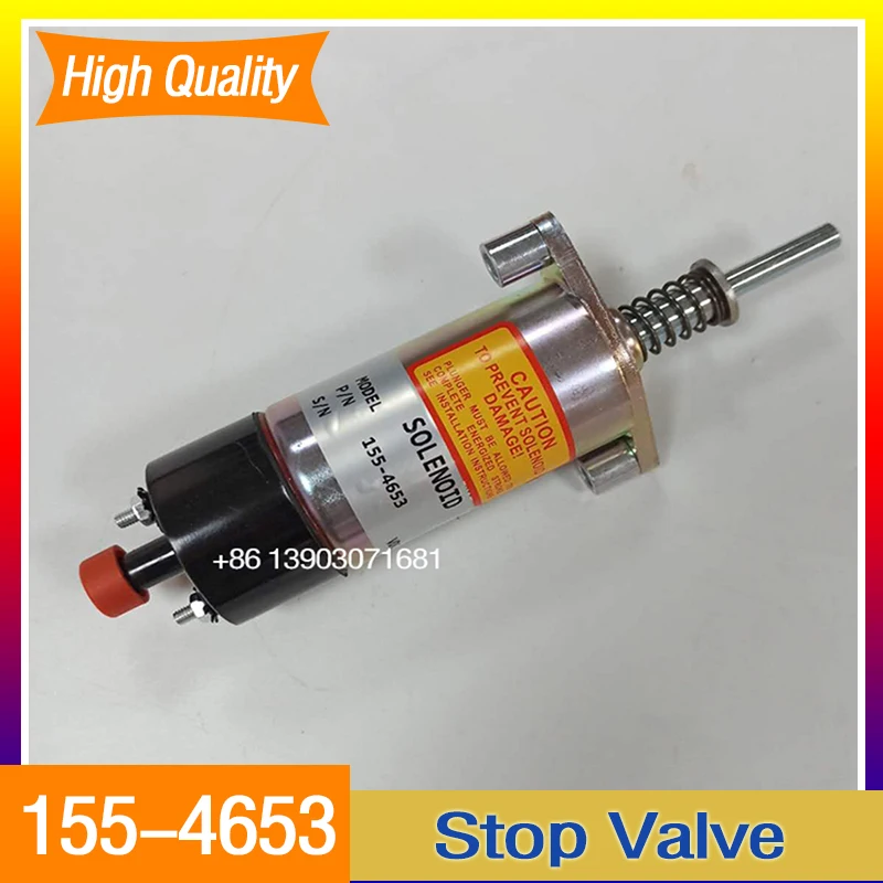 E330B E330C E330 3306 Engine Stop Shutoff Solenoid Valve 155-4653 ...