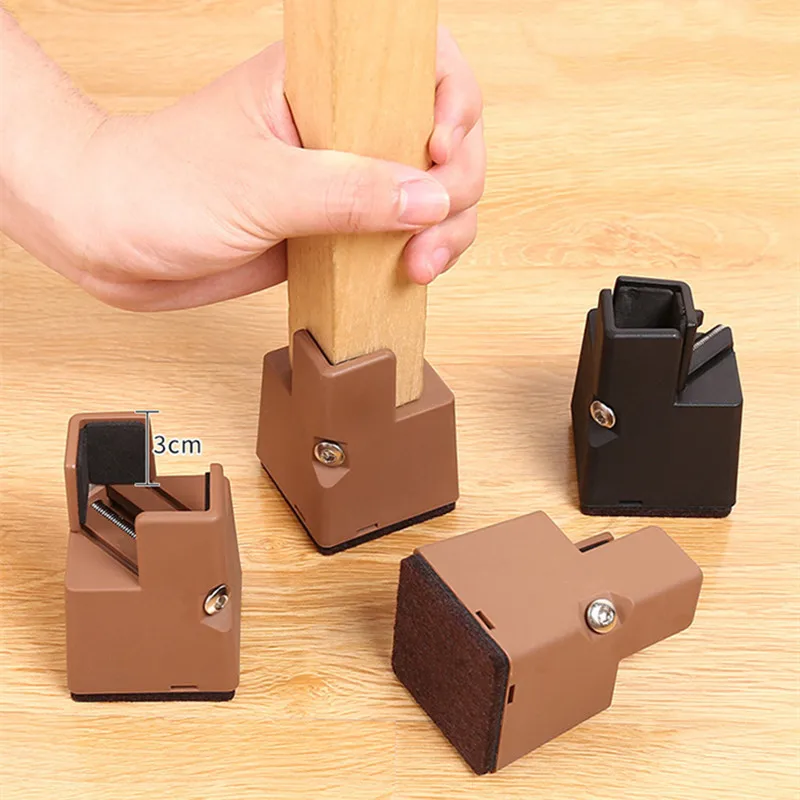 4PCS-Adjustable-Chair-Feet-Riser-Screw-Clamp-5-10cm-Height-Heavy-Duty ...