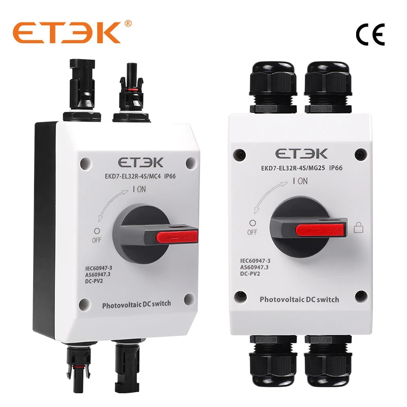 Dc Isolation Switch Ip66 Waterproof Outdoor Rotating Solar Switch 4p 32a Pv Ukpm Photovoltaic ...