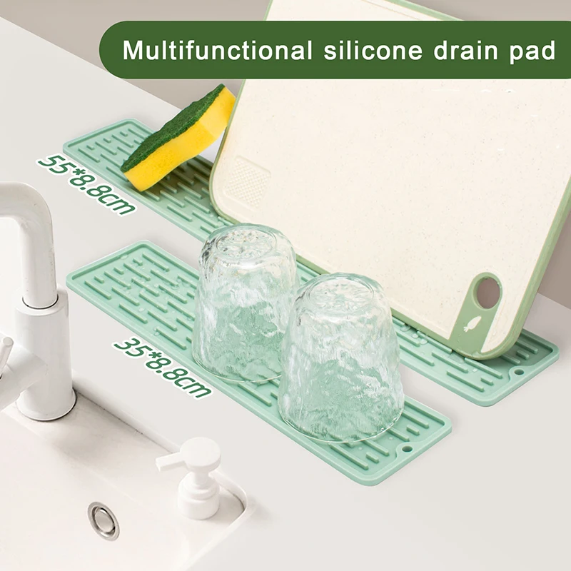 Kitchen-Silicone-Long-Drain-Faucet-Mat-Drip-Protection-Pads-Faucet ...
