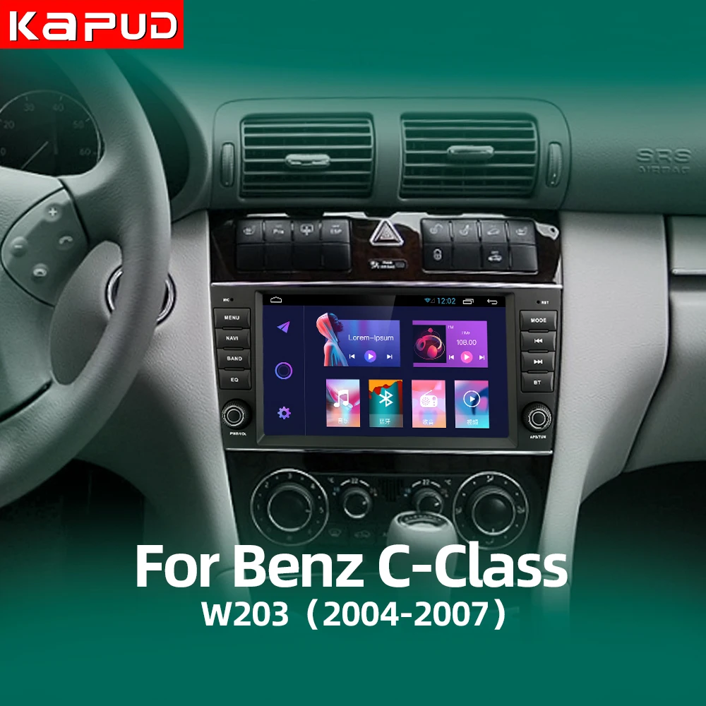 Kapud 8" Android 11 Car Multimedia Player Radio GPS For Mercedes Benz C ...