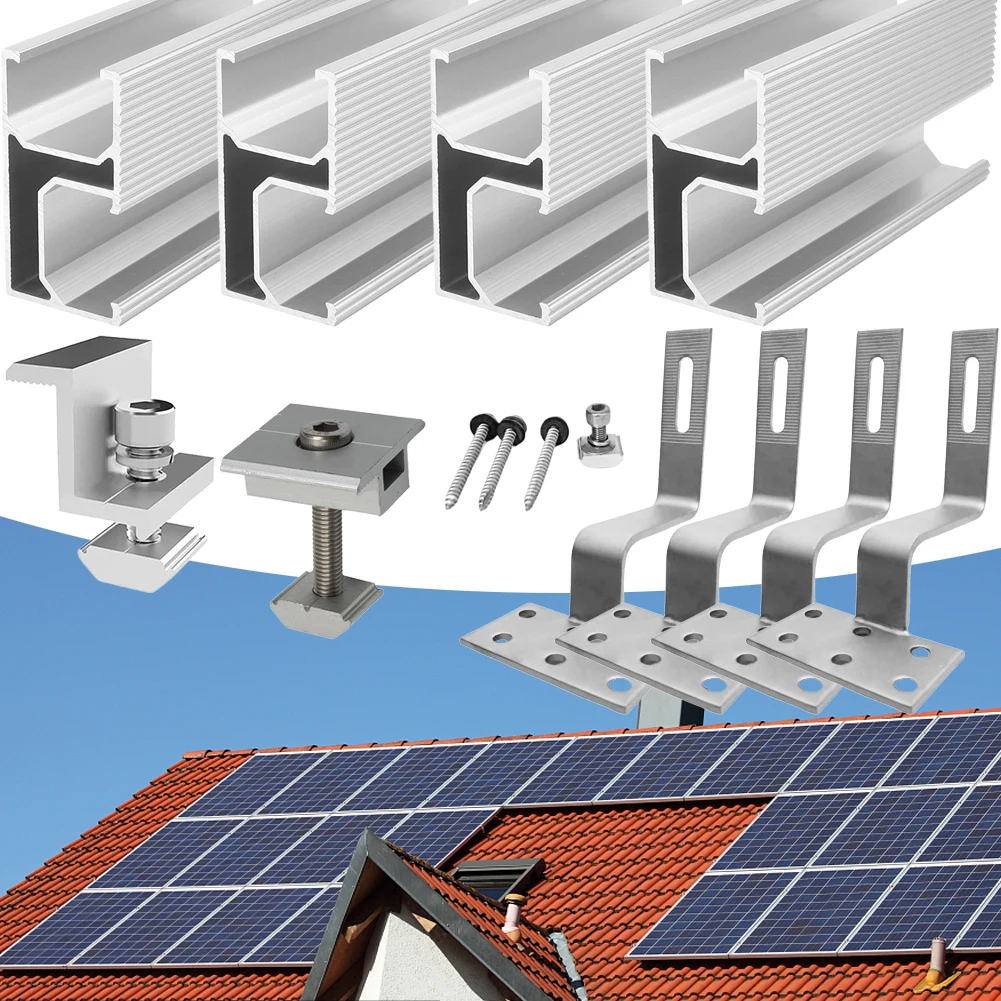 Pv-Solar-Module-Bracket-Mounting-Rail-Mounting-Rail-Brick-Roof-Rack-Set ...