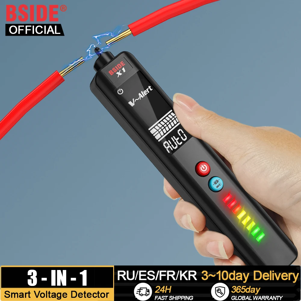 BSIDE Non-contact Voltage Detector Tester Indicator Smart Digital ...