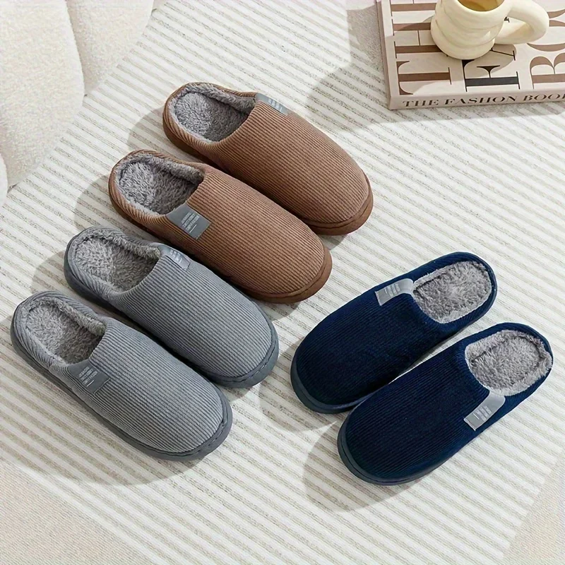 Men's Soft-sole Comfy House Slippers, Lightweight Breathable Anti-skid ...