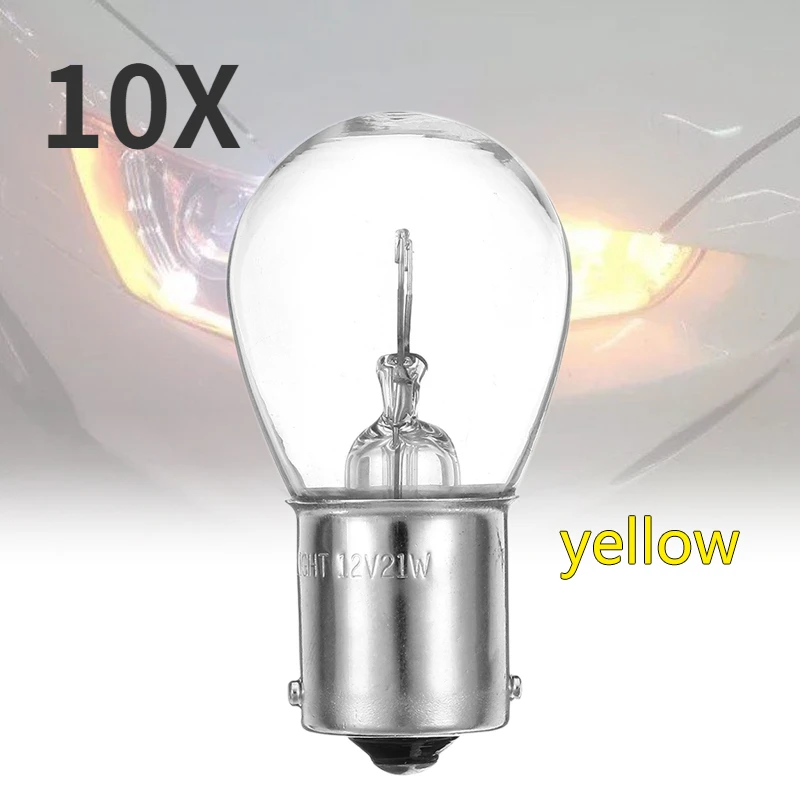 10Pcs-Car-Turn-Signal-Lights-S25-1156-1141-BA15S-Car-Halogen-Bulb-Turn ...