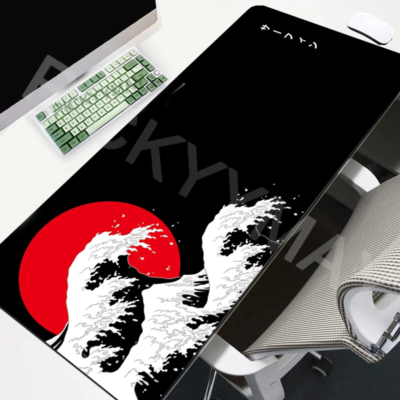 Japan-Great-Wave-Large-Mousepads-Black-Mouse-Pad-Computer-Mousepad ...