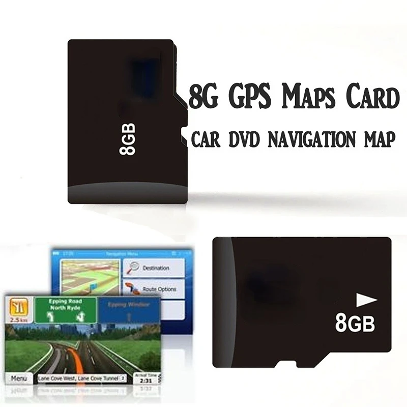 Universal 8gb World Map Card For Gps Navigator/mp5 Player Europe Map ...
