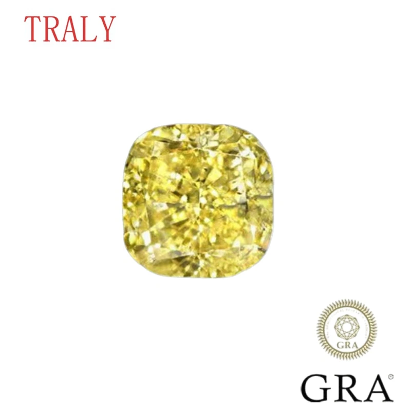 Yellow-Color-Moissanite-Loose-Stone-Cushion-Cut-Lab-Grown-1CT-7CT ...