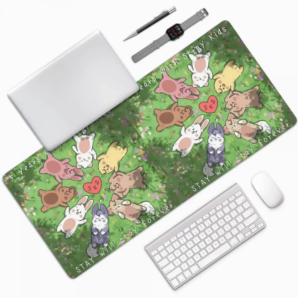 SKZ 5th Anniversary Large Mouse Pad Computer Keyboard Mouse Mat Gamer ...
