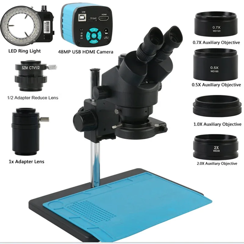 3-5X-90X-Continuous-Zoom-Stereo-Trinocular-Microscope-48MP-55MP-24MP-4K ...