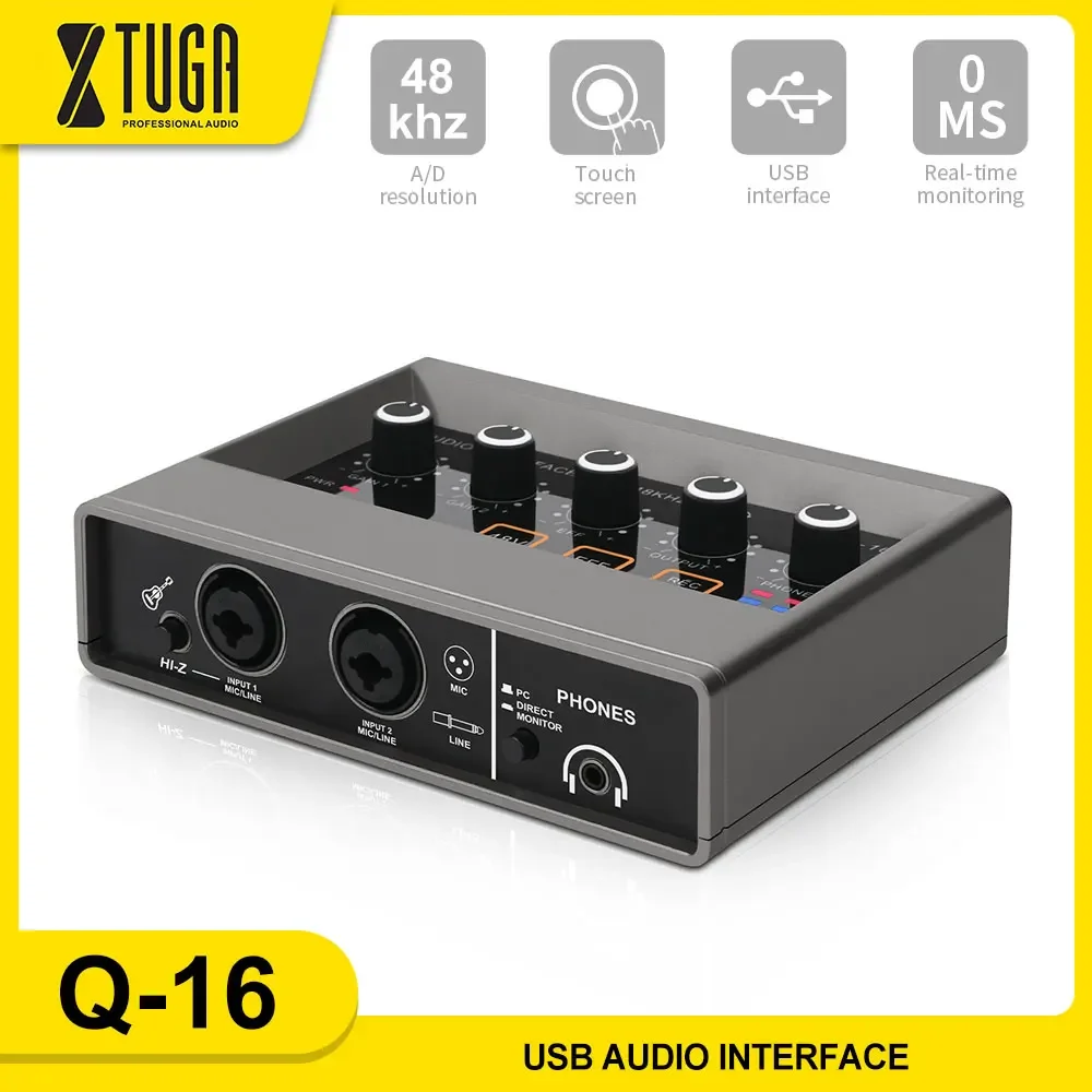 Xtuga-Q-16-misturador-de-udio-profissional-interface-de-udio-usb-placa ...