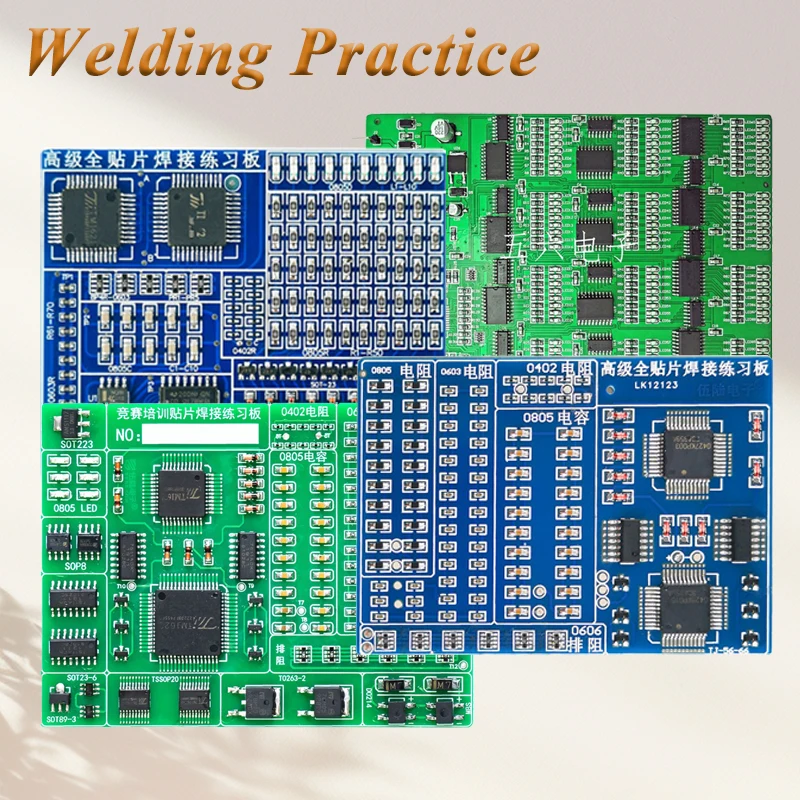 SMD-Components-Welding-Practice-Board-Kit-Electronic-Craft-STM-Skills ...