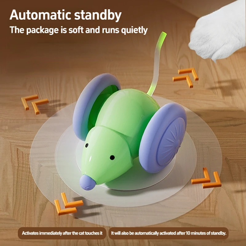 Pet Toys Interactive Cat Toy Electric Mouse Car Automatic Teaser ...