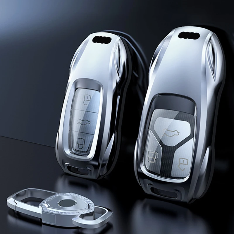 Zinc-Alloy-Car-Key-Case-Cover-Fashion-Sport-Car-Shape-Keychain-for-Audi ...