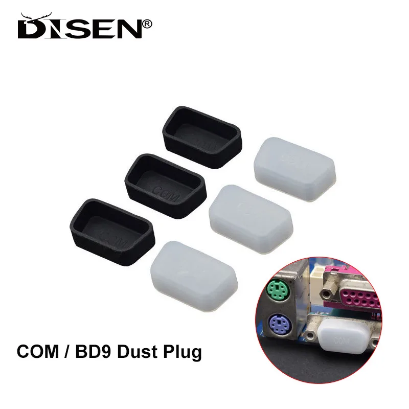 1-20pcs Black/transparent Com Interface Dust Plug Vga Male Dust Cover ...