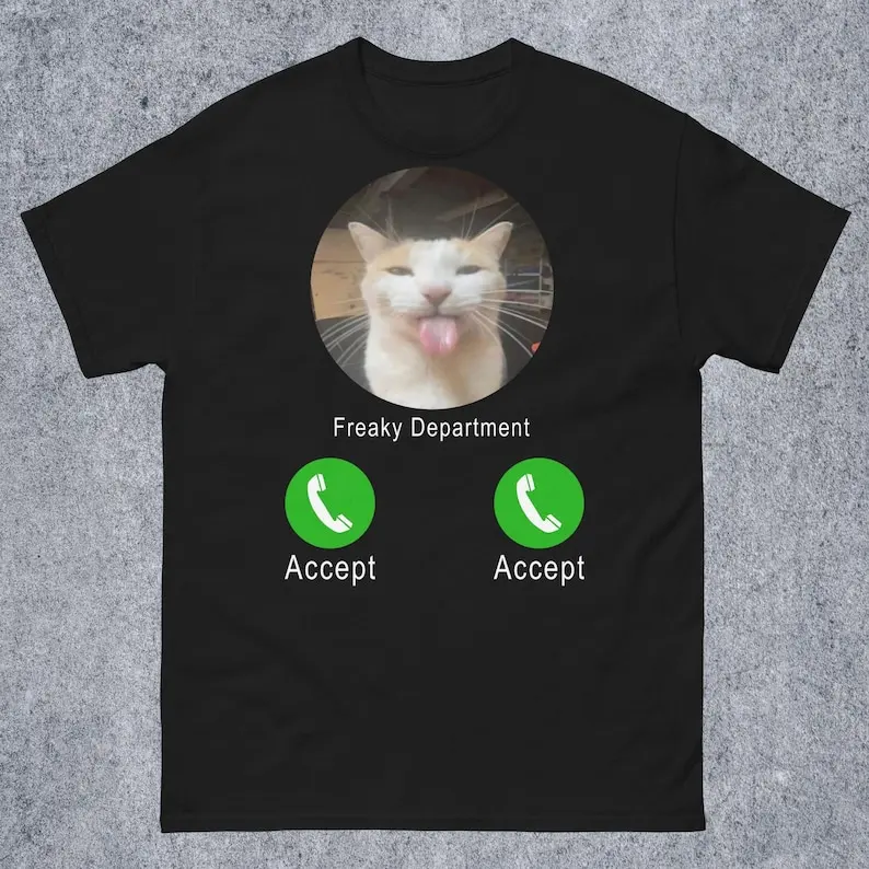 Camiseta-con-meme-de-gato-divertido-del-Departamento-Freaky-regalo-para ...