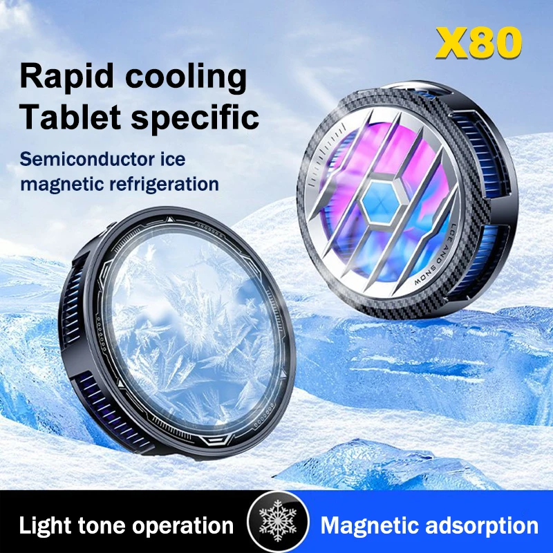 X80-Tablet-Cooler-Magnetic-Semiconductor-Fast-Cooling-Fan-Radiator-for ...