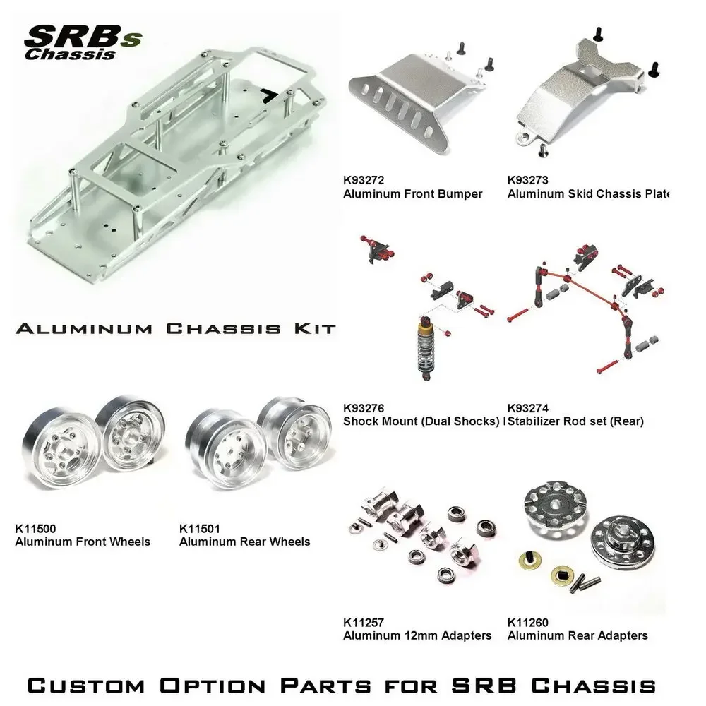 Option Parts Aluminum Wheels/Chassis/Bumper/Skid Plate Kit for Tamiya ...