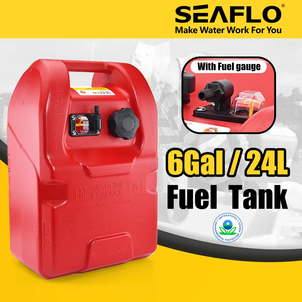 SEAFLO-6-Gallon-Marine-Boat-Fuel-Tank-with-Gauge-Yamaha-Mercury-Suzuki ...
