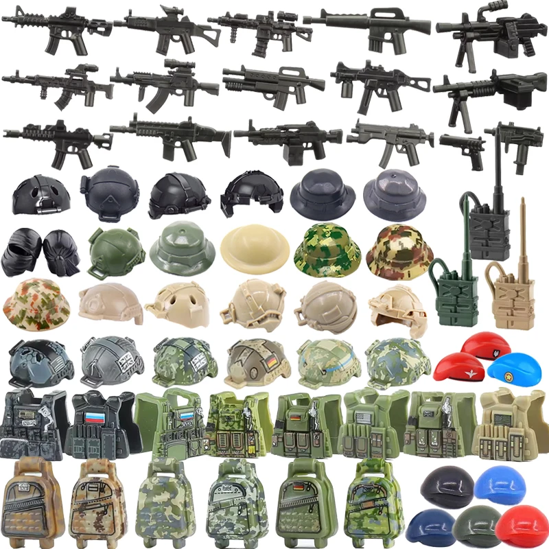 MOC-Military-Gun-Weapon-Building-Blocks-Soldier-M16-M4-Rifle-Submachine ...